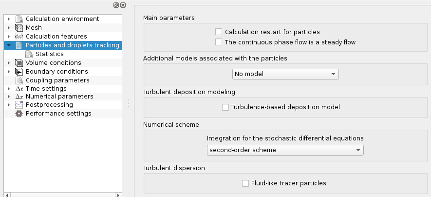 code_saturne: Particle-tracking (Lagrangian) module