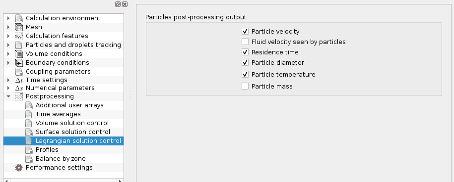 code_saturne: Particle-tracking (Lagrangian) module